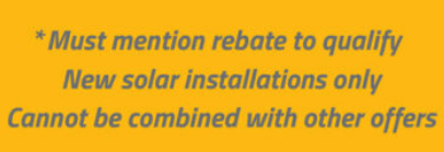 Promotions Disclaimer for Solar Solutions